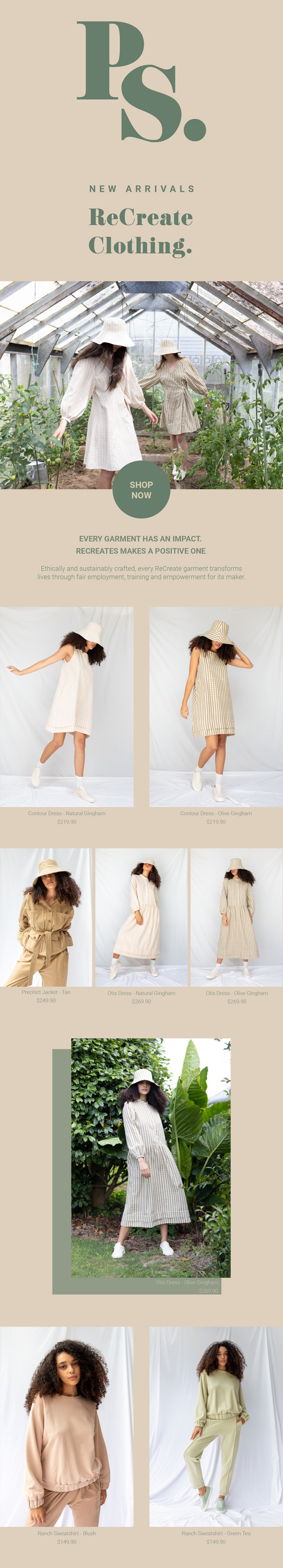 NEW 'ReCreate' Clothing | Paddington Store