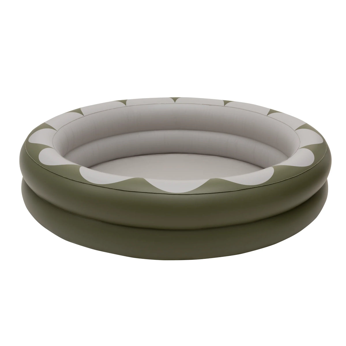 Scallop Inflatable Round Pool - Olive | Paddington Store