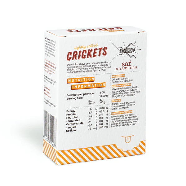 Lightly Salted Big Crickets - 20g | Paddington Store