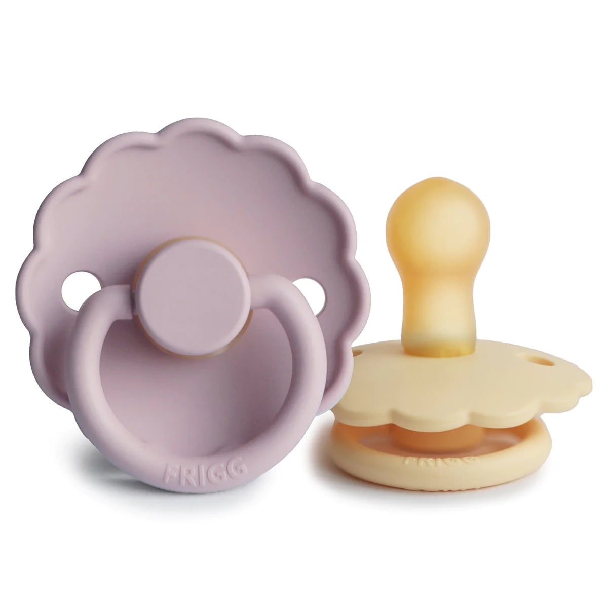 Natural Pacifier - Daisy - Soft Lilac & Pale Daffodil | Paddington Store